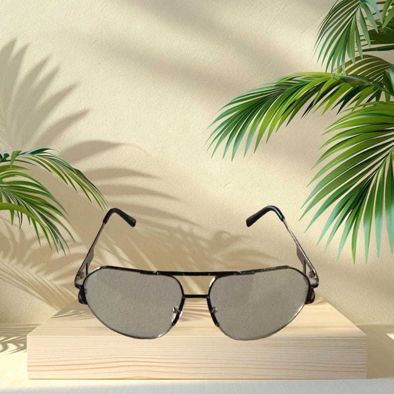 Two-tone Rectangular Metal Frame Glasses - Slightly Tinted Lens - Etsy