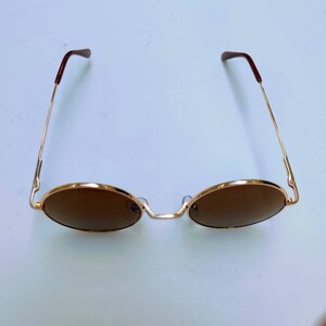 Circle Brown Lens Gold Frame Sunglasses. Free Shipping. - Etsy