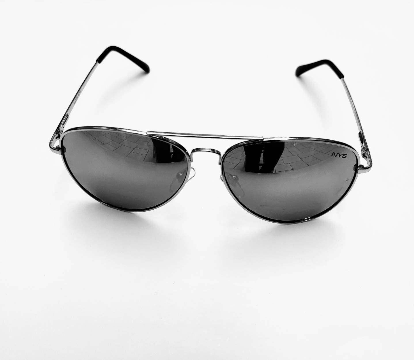 Aviator Silver Mirrored Lens Silver Metal Sunglasses. Full - Etsy