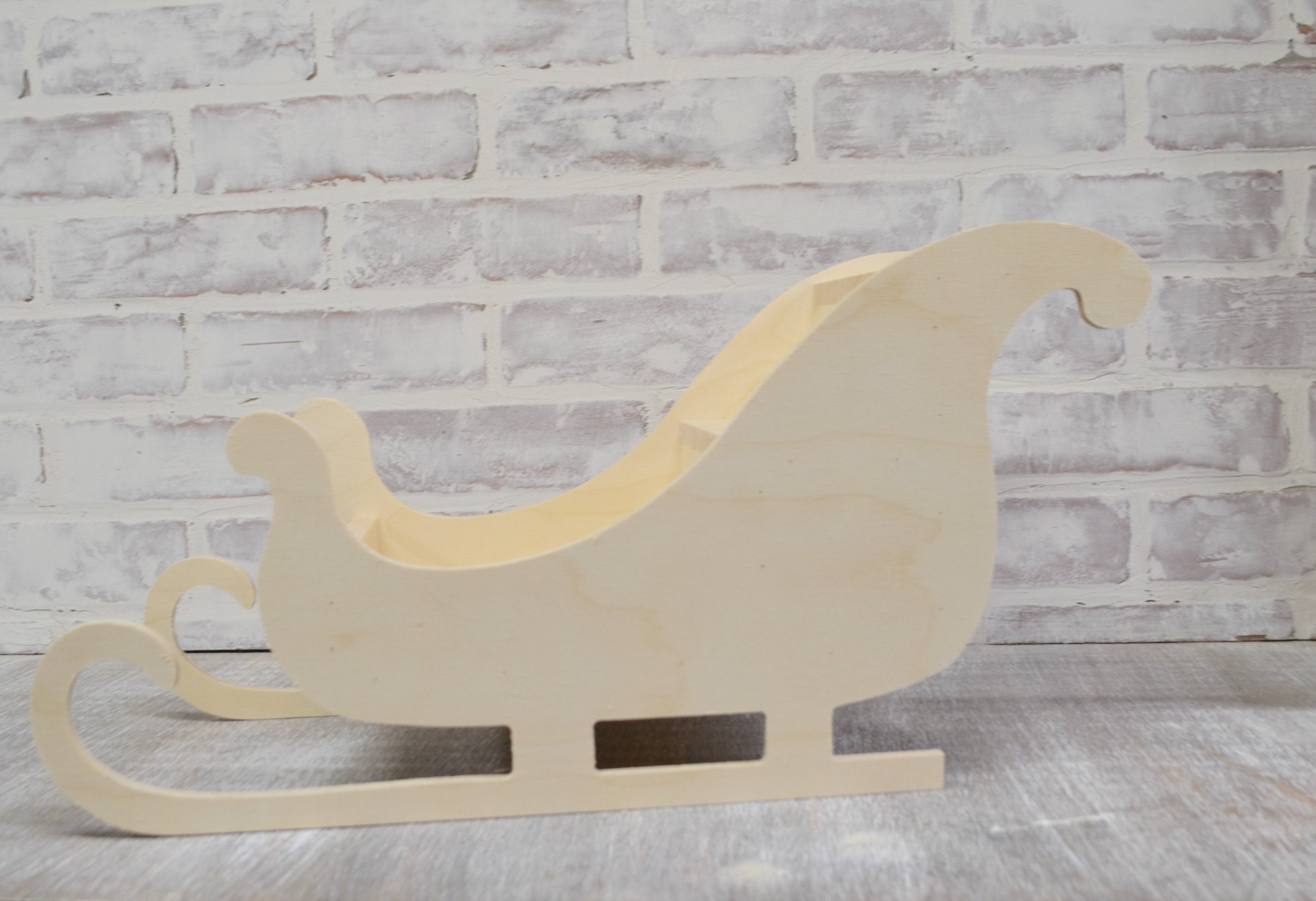 Unfinished Sleigh...large Wood Sleigh...santa Sleigh...diy Sleigh ...