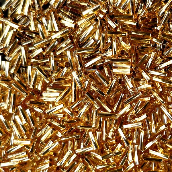 Gold Bugle Beads - Etsy