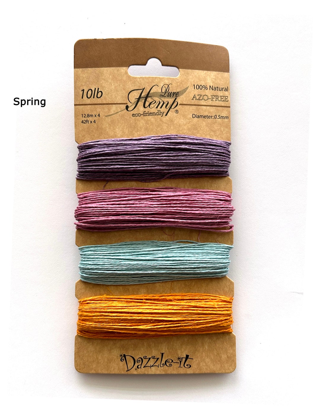 Hemp Thread, .05mm Natural Beading Thread, Cord for Beading Small Beads ...