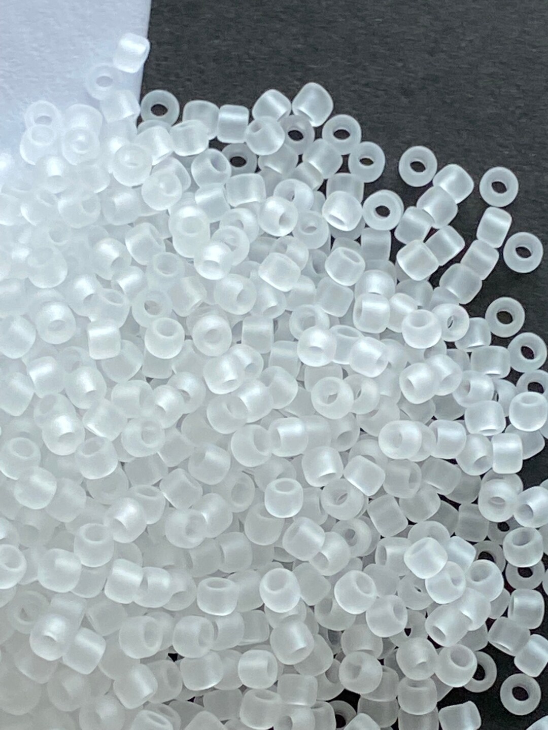 Clear #11 Frosted Seed Bead, Size 11 Toho Clear Matte Bead, TR-11-1F ...