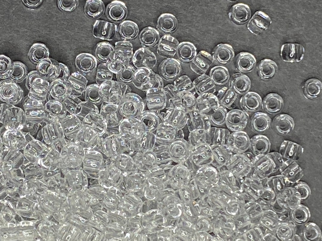 15 Clear Transparent Seed Bead, #15 Toho Clear Bead, Large Glass Clear ...