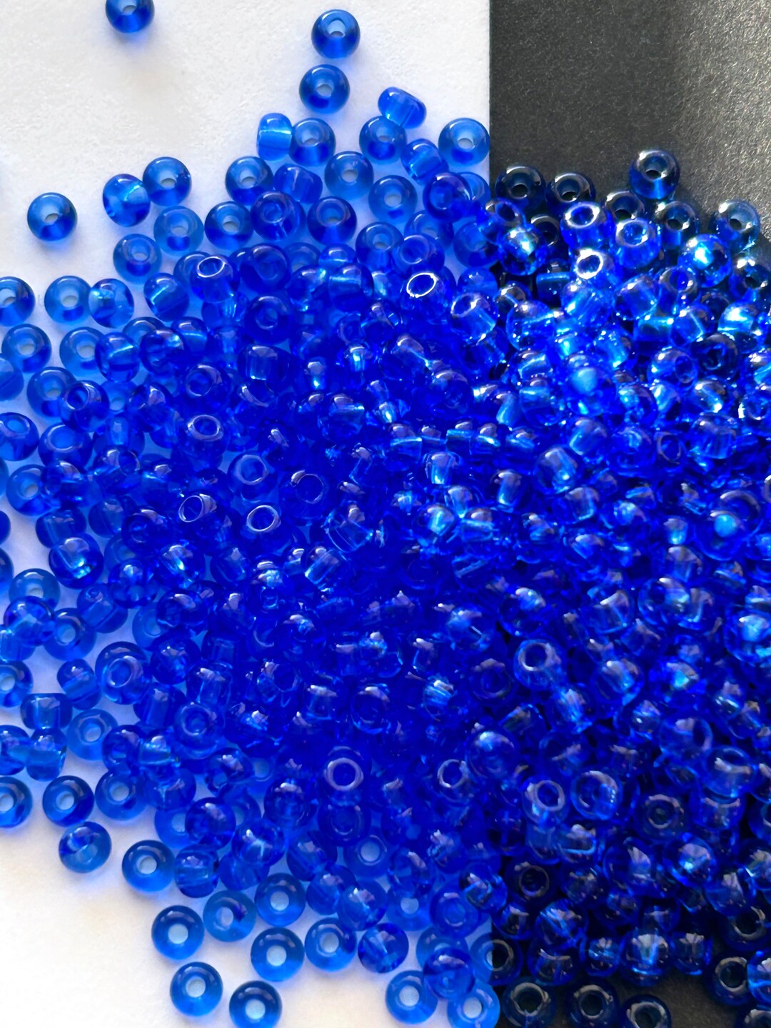 Clear #6 Blue Beads, Large Blue Beads, 4mm Clear Round Beads, Preciosa ...