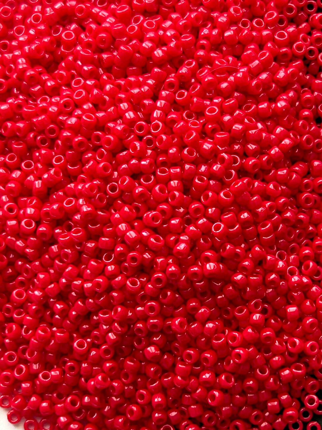 Perle de rocaille rouge 15, petite perle de verre rouge, 15 Toho ...