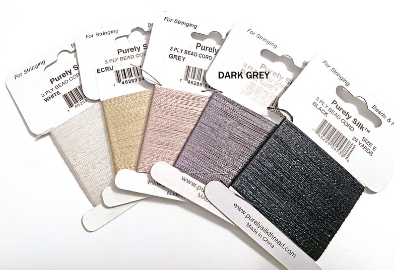 Pure Silk Beading Thread: Size E, 24 Yards - Etsy