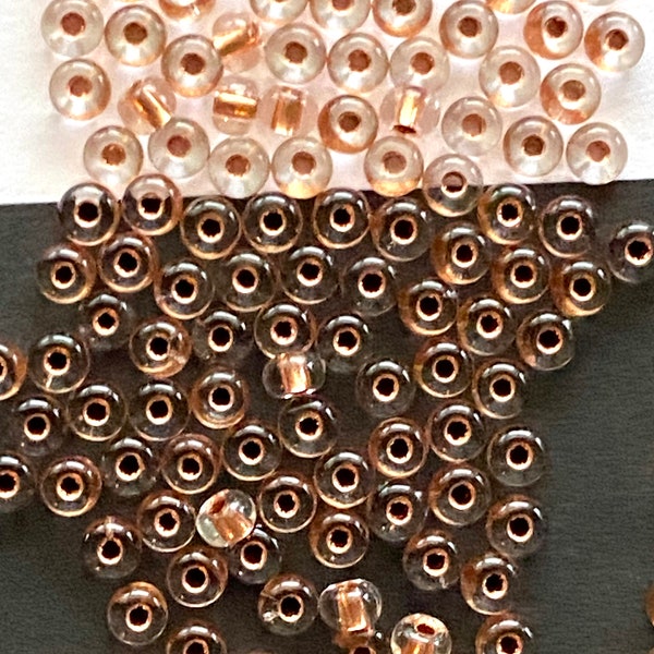 Metal Lined Glass Beads - Etsy