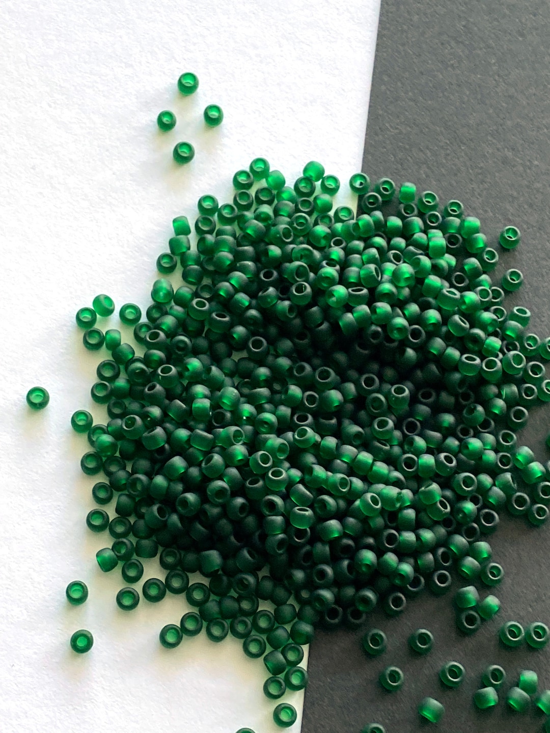 Deep Pine #11 Green Frosted Seed Bead, Size 11 Toho Green Bead, TR-11 ...