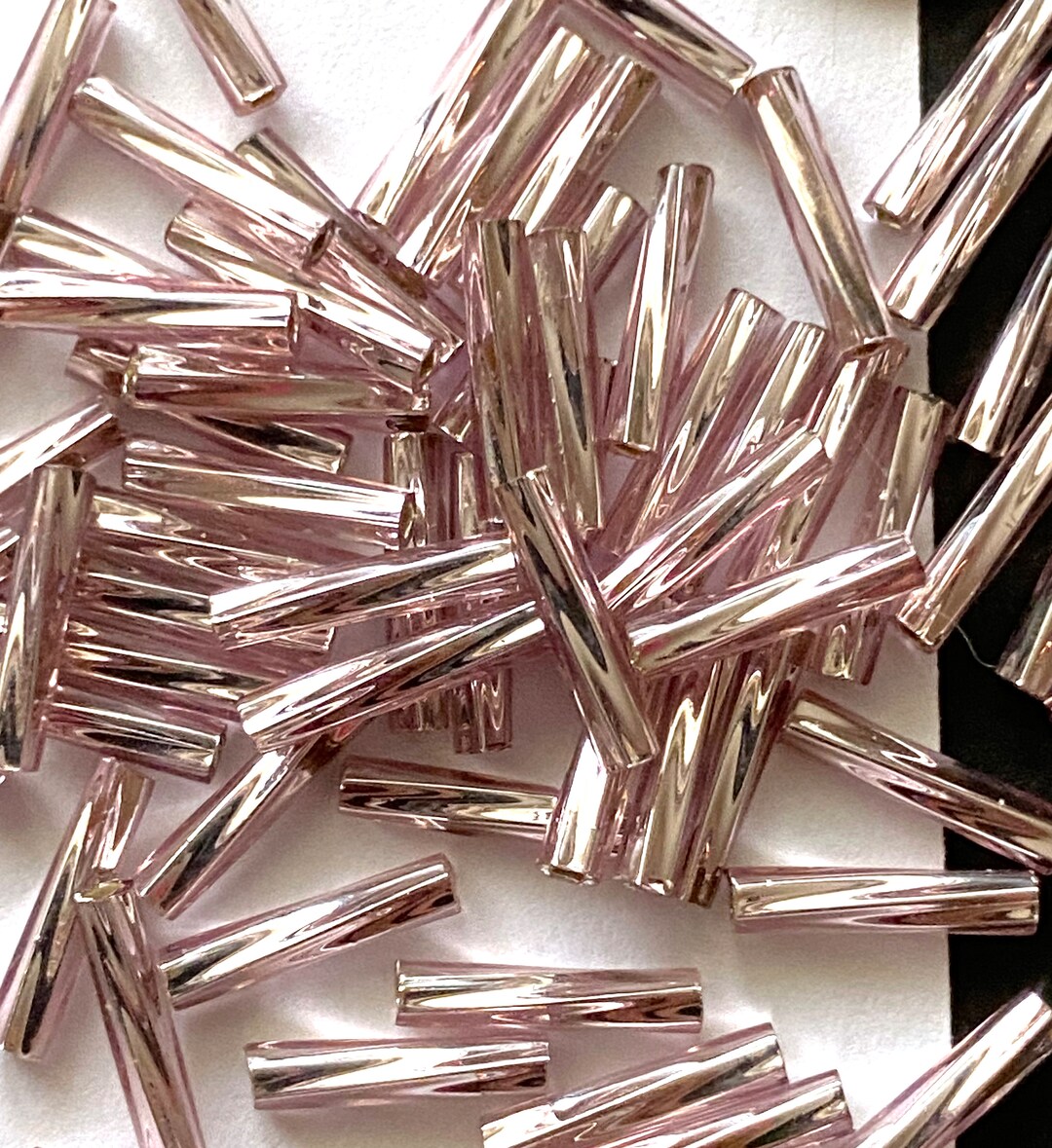 Light Amethyst Bugle Bead, Twisted Bugle Purple, 10mm by 2mm Twisted ...