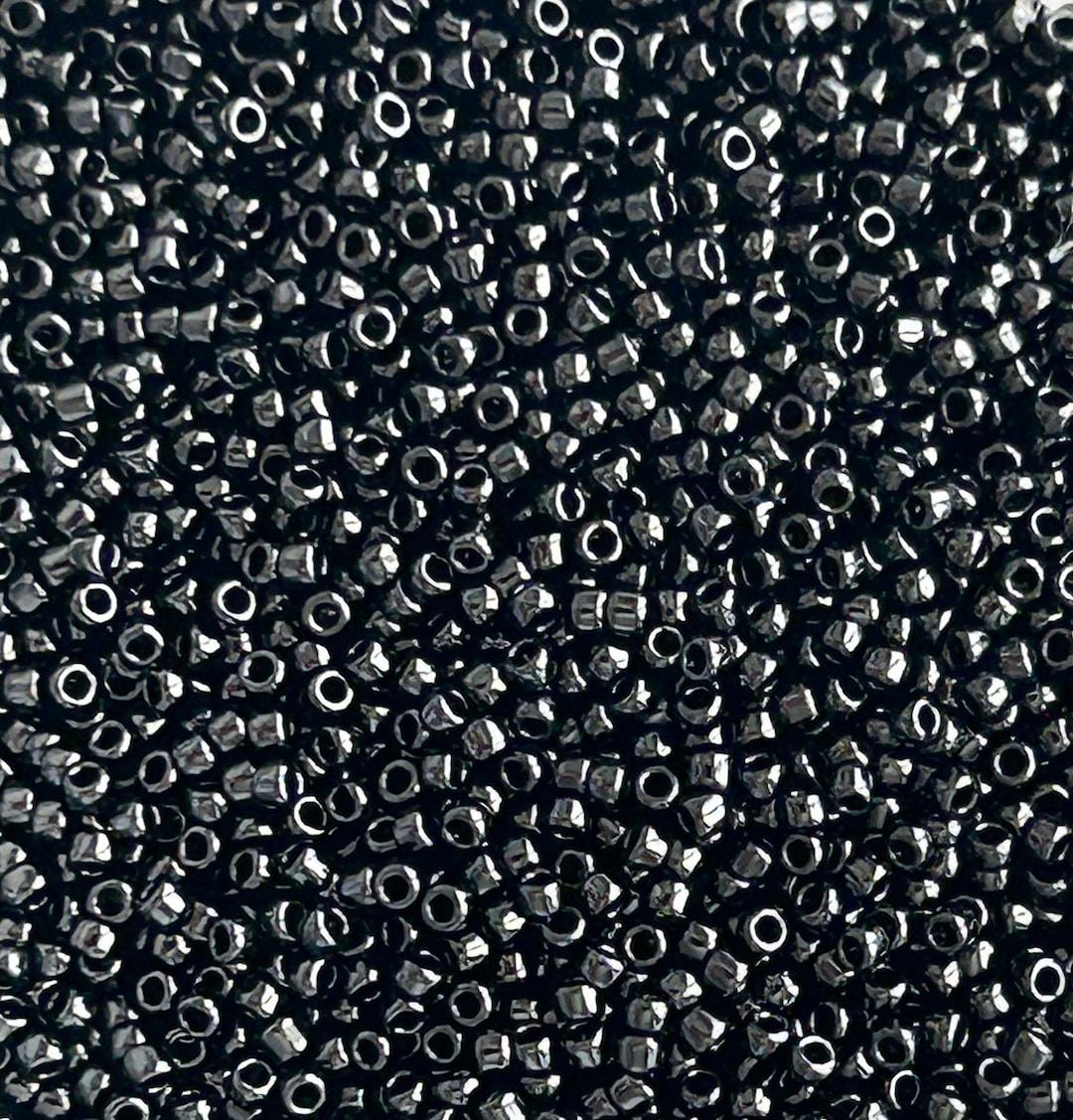 Black Seed Bead, #15 Toho Black Seed Beads, Glass Opaque Seed Beads ...