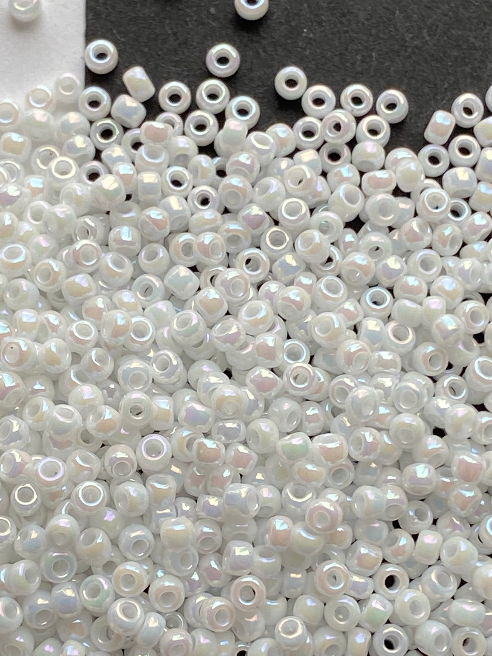 White Rainbow Glass Seed Beads: Size 11 Japanese Beads - Etsy