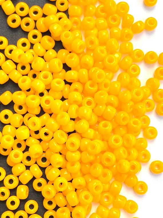 Dark Yellow Seed Bead Deep Yellow Round Beads Matsuno Yellow - Etsy