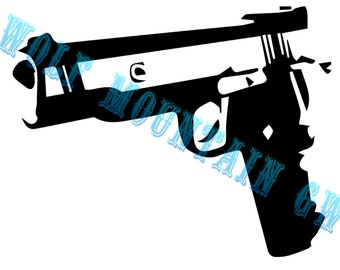 Colt 1911 Gun Blank Template Ai 8, Svg, Dxf, Png, Pdf, Laser Cut File ...