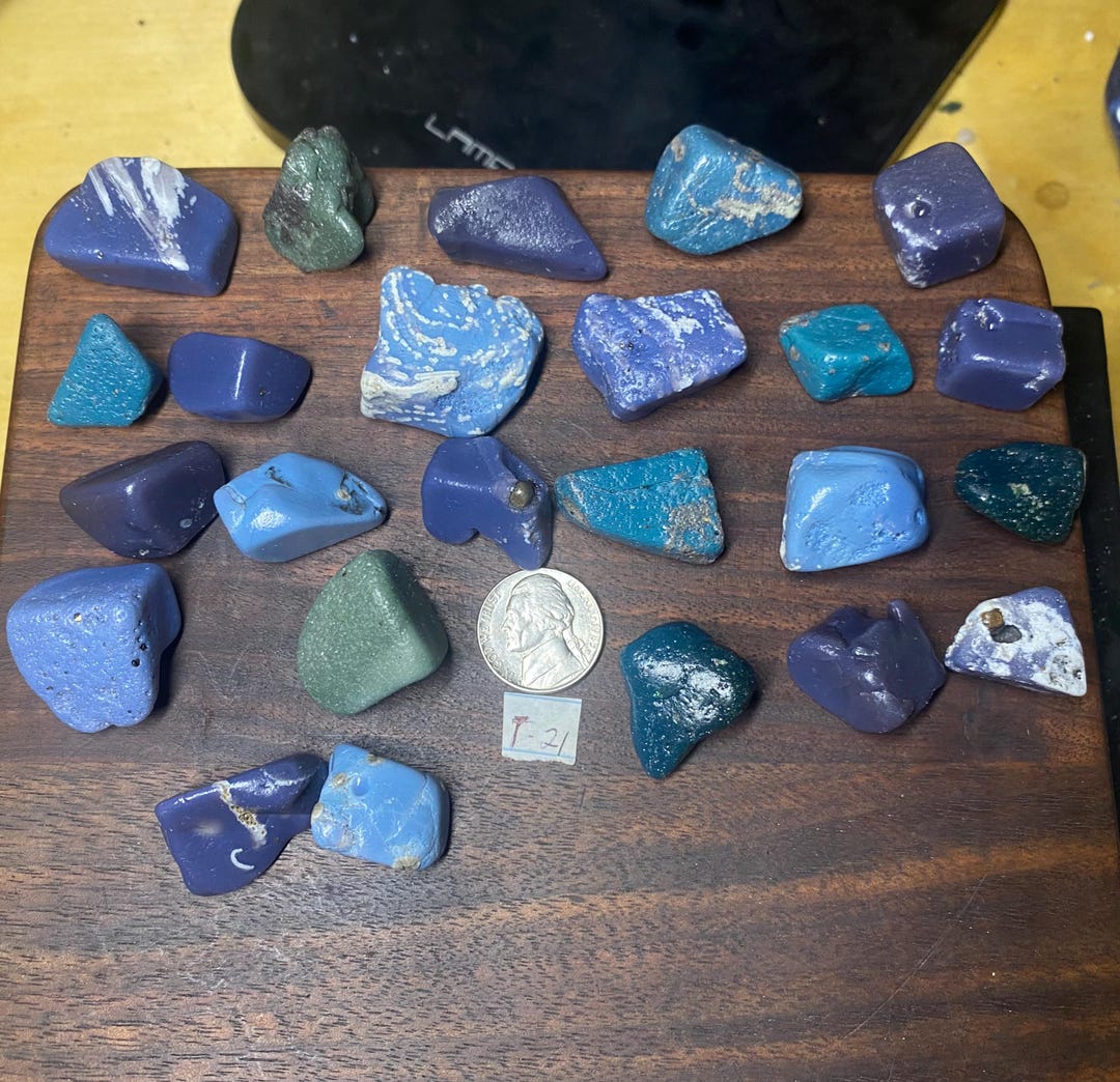 Half Pound of Beautiful Tumbled Leland Blue - Etsy
