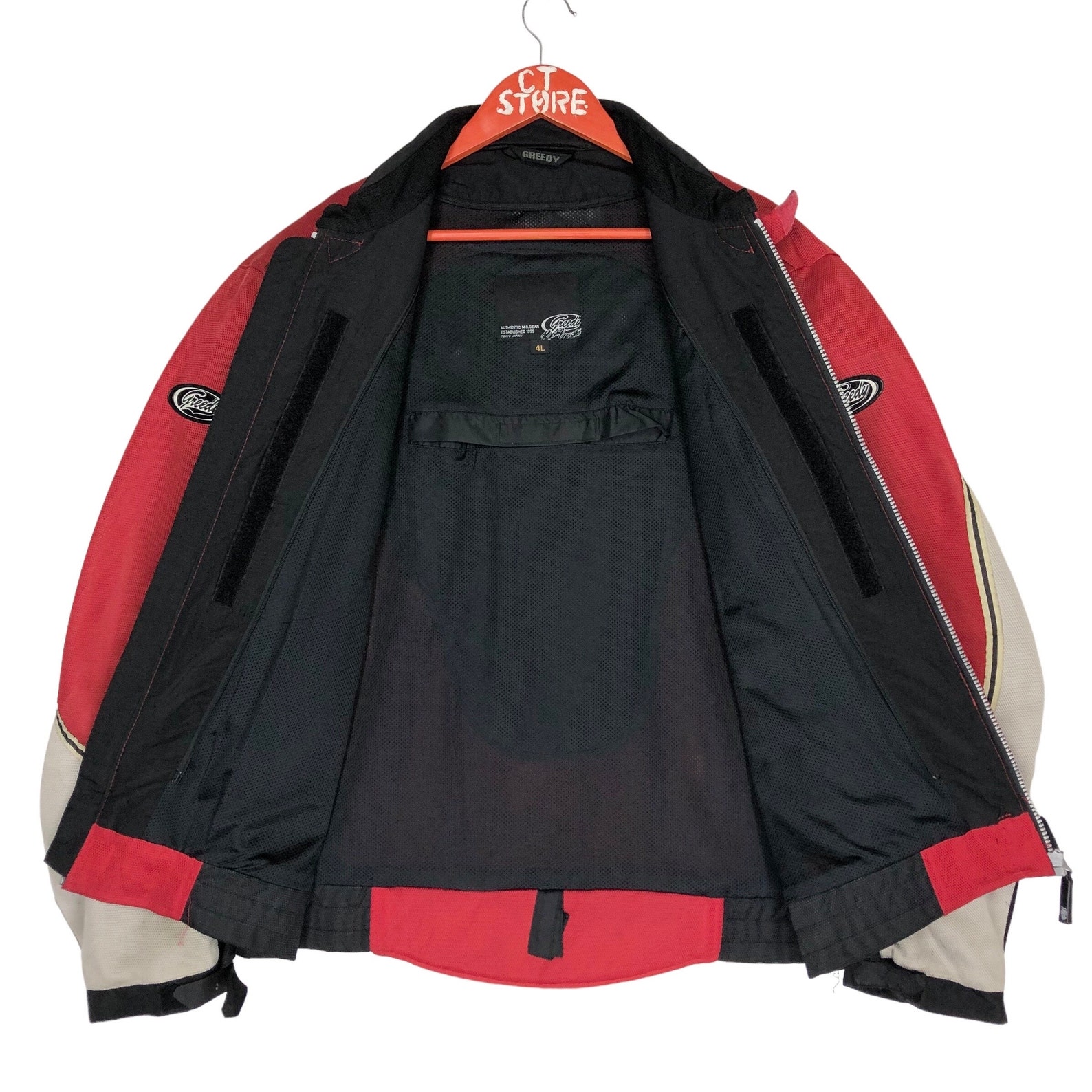 Vintage Greedy Riding Biker Jacket With Padding Size 3XL Greedy Racing ...