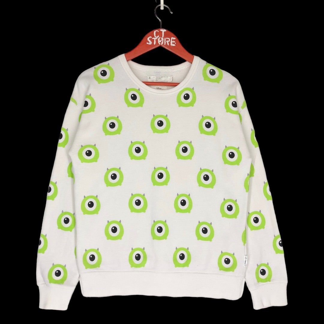 Disney Tsum Tsum Mike Wazowski Full Print Crewneck Sweatshirts Cartoon ...
