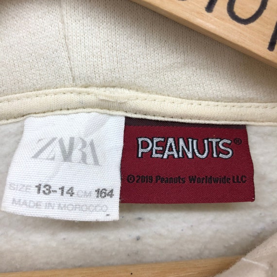 Vintage Zara X Peanuts Snoopy College Big Print Hoodi… - Gem