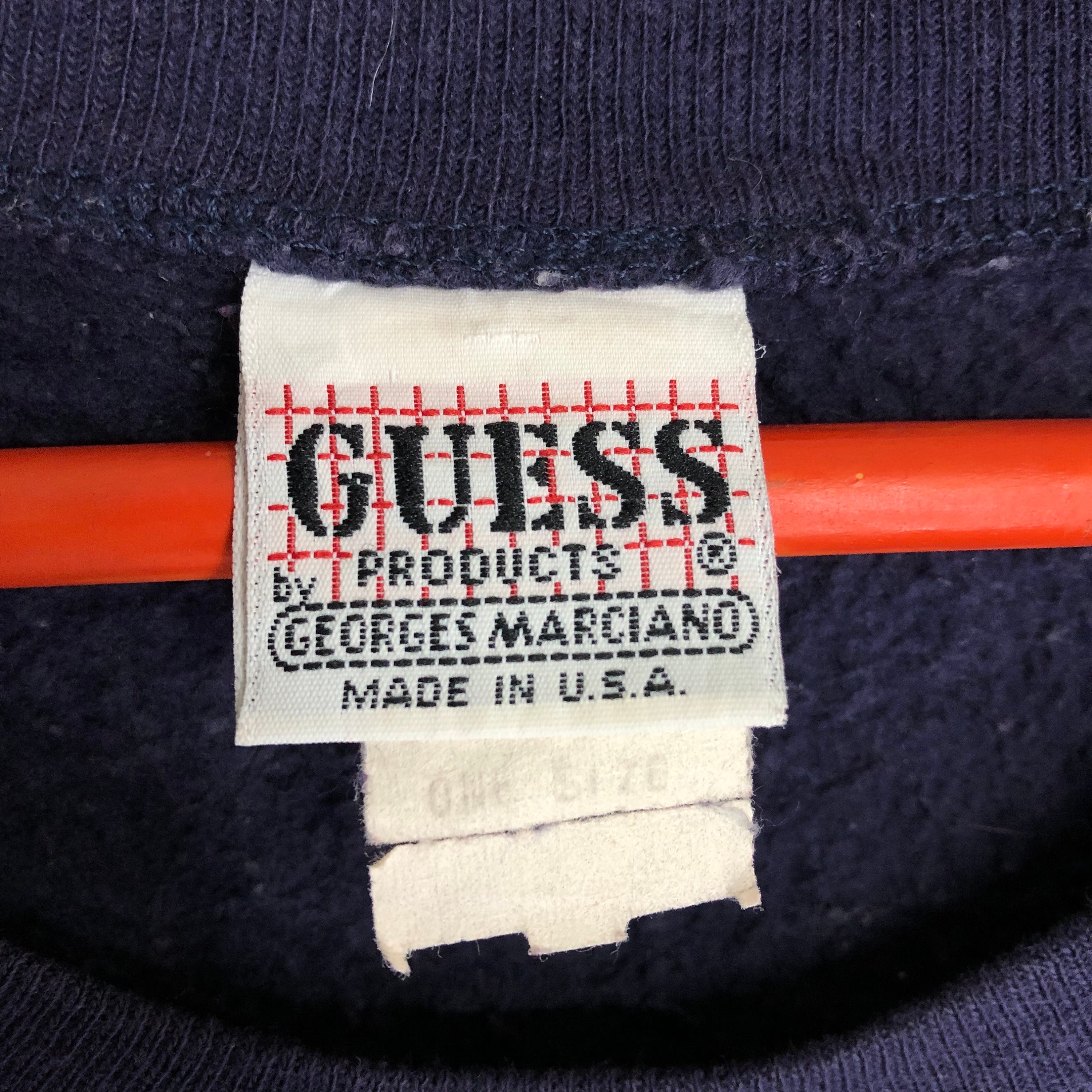 Vintage 1989 Guess New York Paris Sweatshirt Big Logo - Size M - Etsy