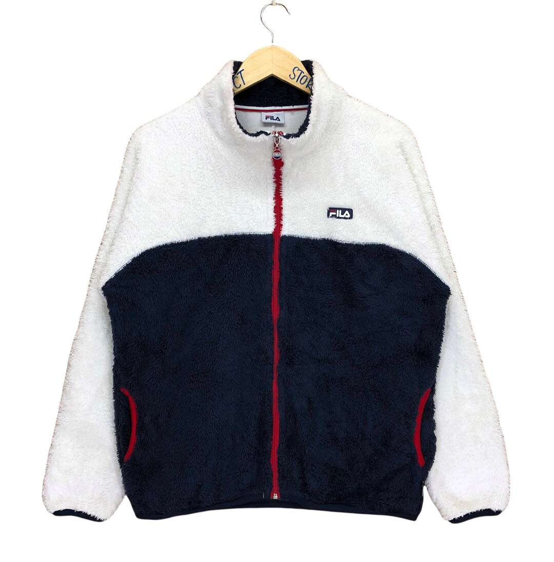 Fila Small Logo Zipper Fleece Size M Fila Fleece Jacket - Etsy