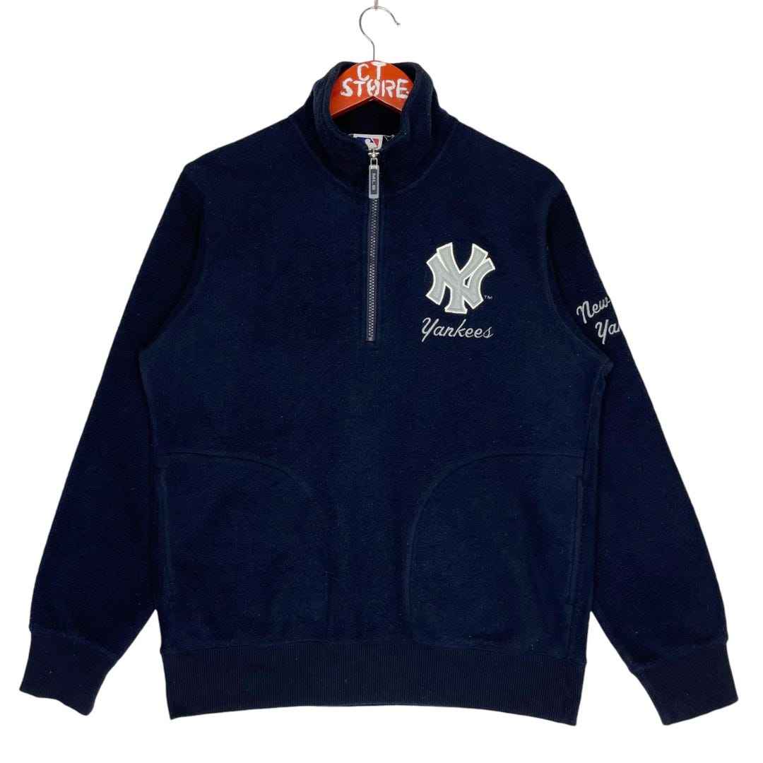 MLB New York Yankees Half Zipper Fleece Sweatshirt Size M - Etsy