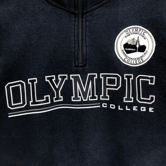 Vintage Olympic College Sweater Size S Blue Color - Gem