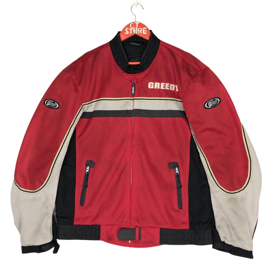 Vintage Greedy Riding Biker Jacket With Padding Size 3XL Greedy Racing ...