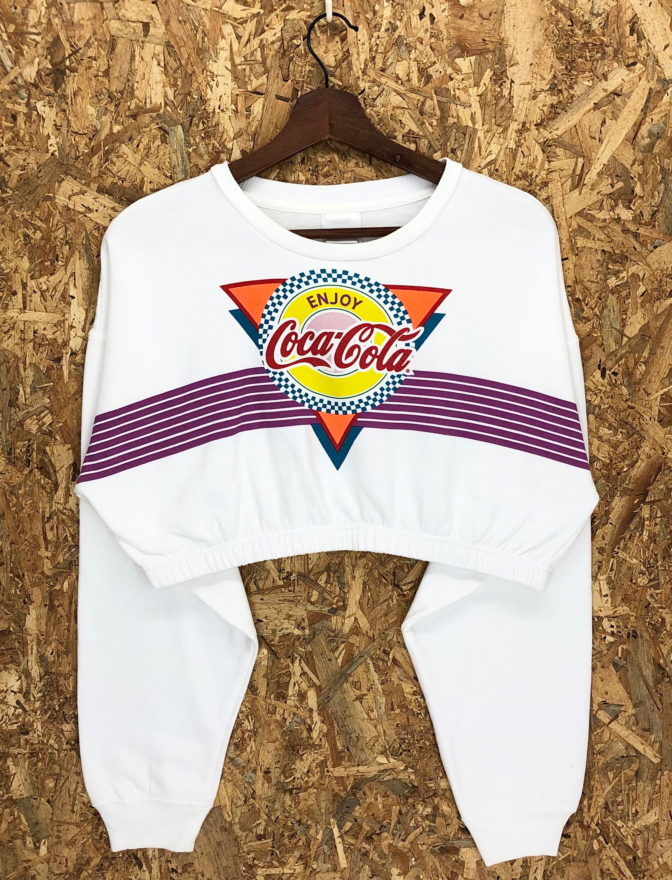 Vintage Coca Cola Crop Top Rundhals Sweatshirt Größe S Frauen ...