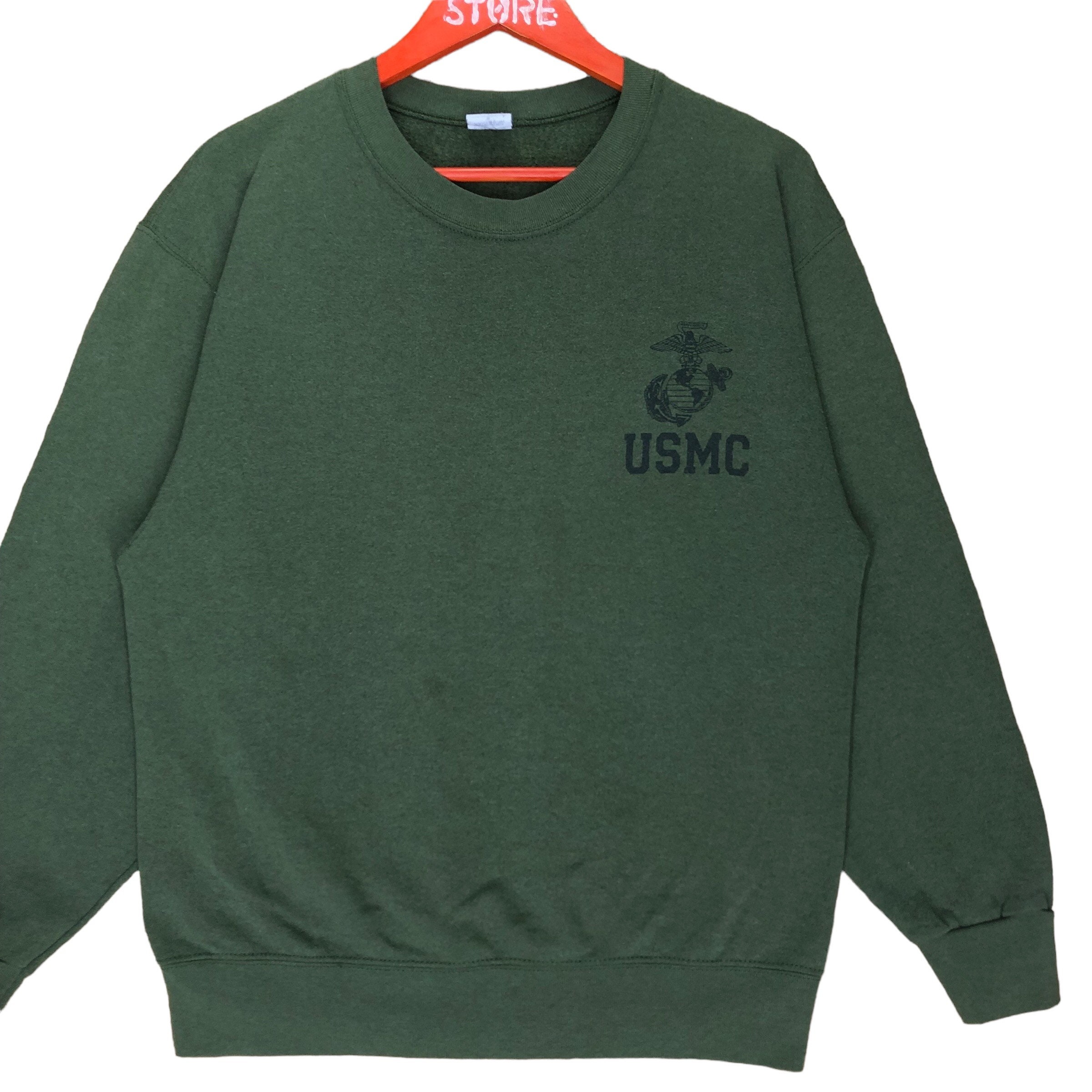 Vintage USMC Crewneck Sweatshirt Small Logo Size S Pullover Sweatshirt ...