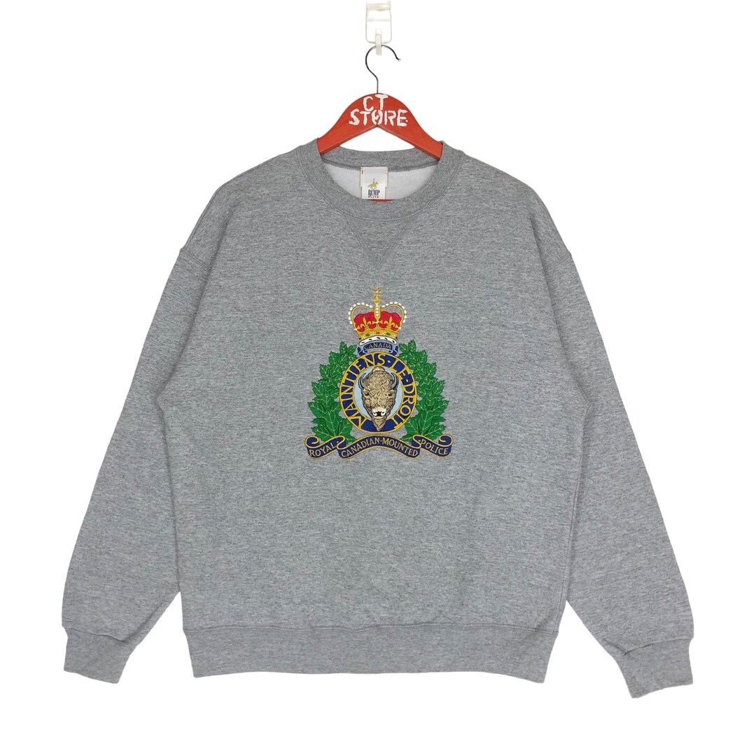 Vintage RCMP Maintiens Le Droit Crewneck Sweatshirt Embroidery Big Logo ...