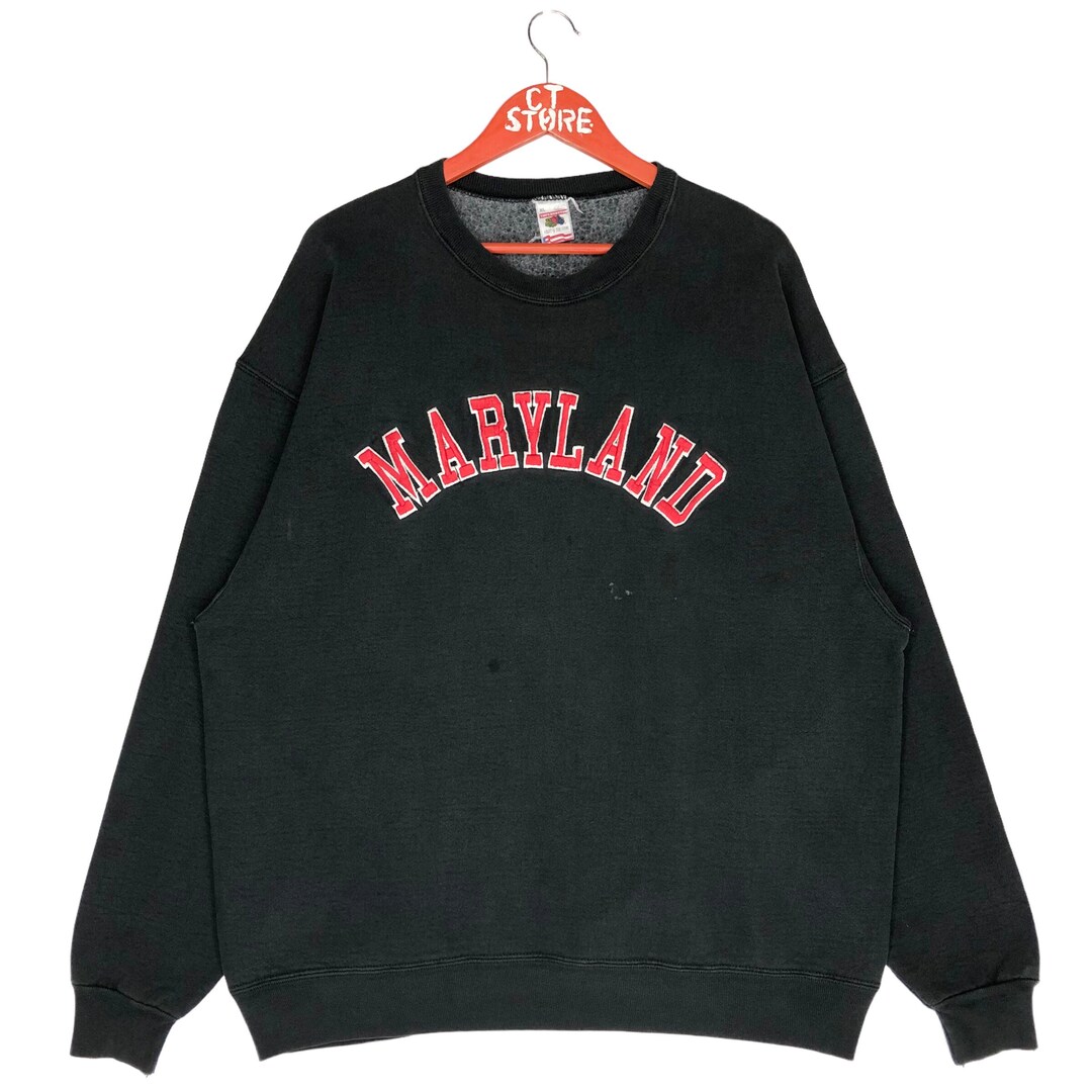Vintage Maryland Crewneck Sweatshirt Big Logo Size XL Maryland Pullover ...