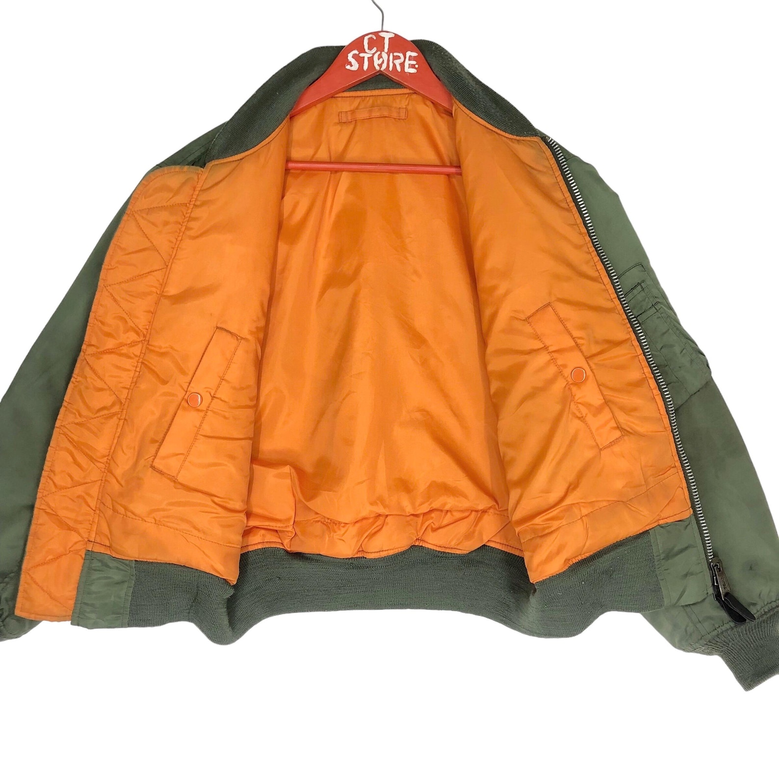 Vintage 70s MA-1 US Military Flight Jacket Size S in Green Usaf Mil-j-8279e - Etsy