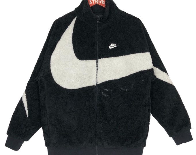 Nike Big Swoosh Reversible Boa Jacket Size L - Etsy