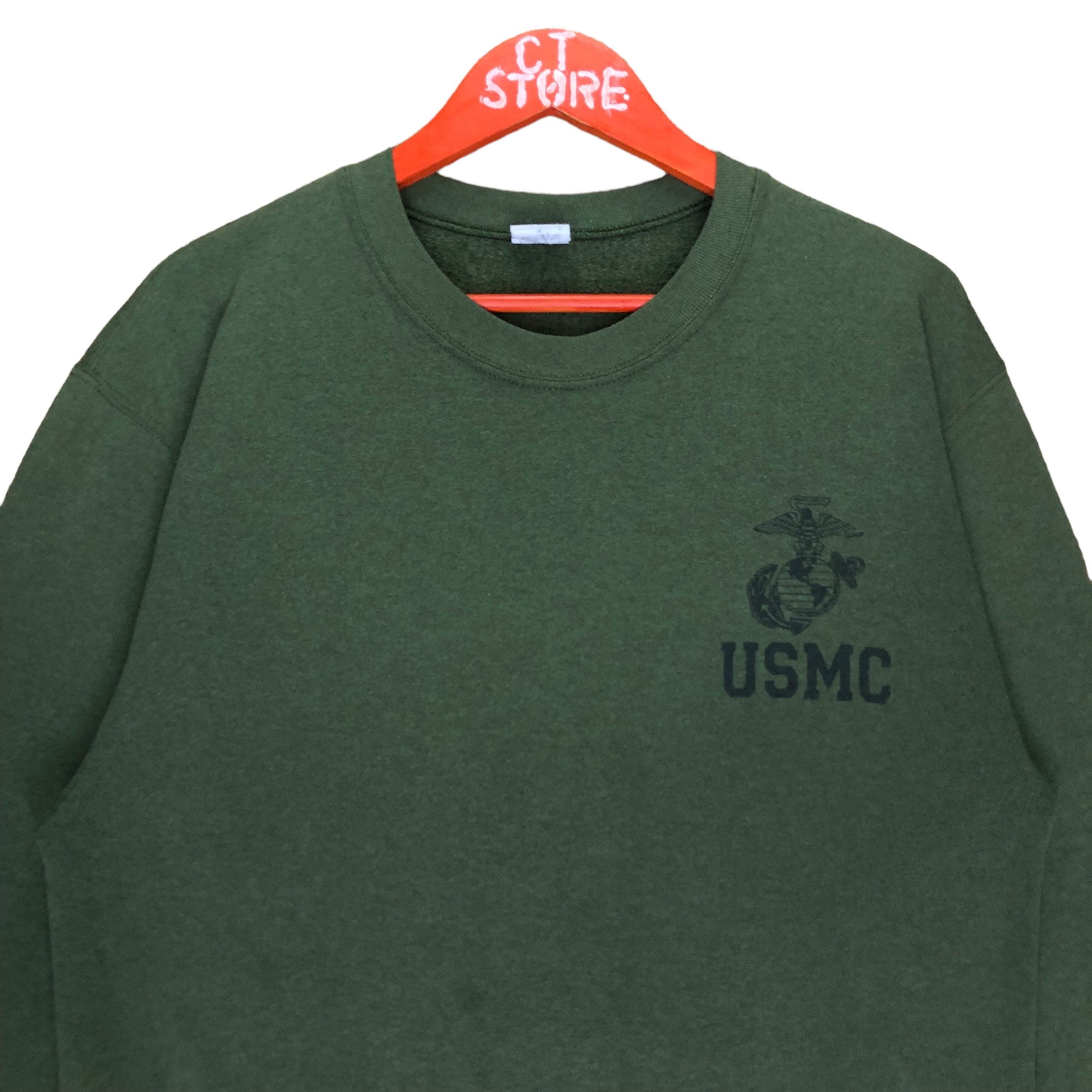Vintage USMC Crewneck Sweatshirt Small Logo Size S Pullover Sweatshirt ...