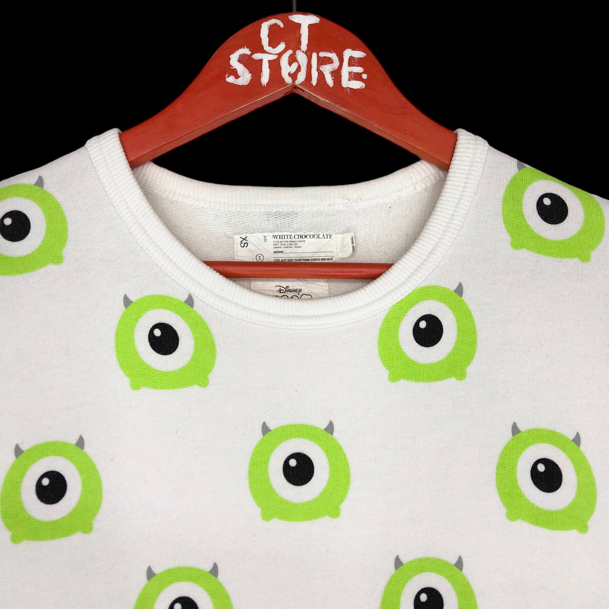 Disney Tsum Tsum Mike Wazowski Full Print Crewneck Sweatshirts Cartoon ...