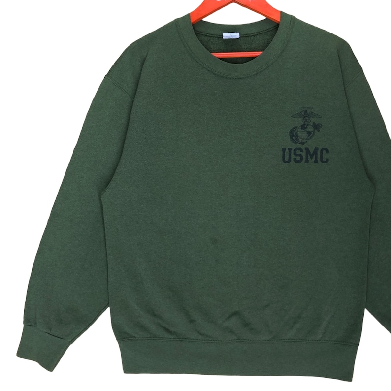 Vintage USMC Crewneck Sweatshirt Small Logo Size S Pullover Sweatshirt ...