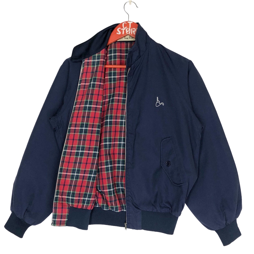 Vintage Troy Bros Harrington Jacket Size S Toroy Adult Jacket in Blue - Etsy