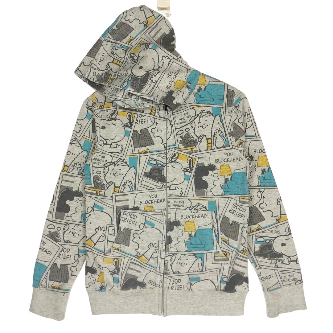 Peanuts Snoopy Comic Design Zip up Hoodie Size XS Snoopy Hoodie Sweater ...
