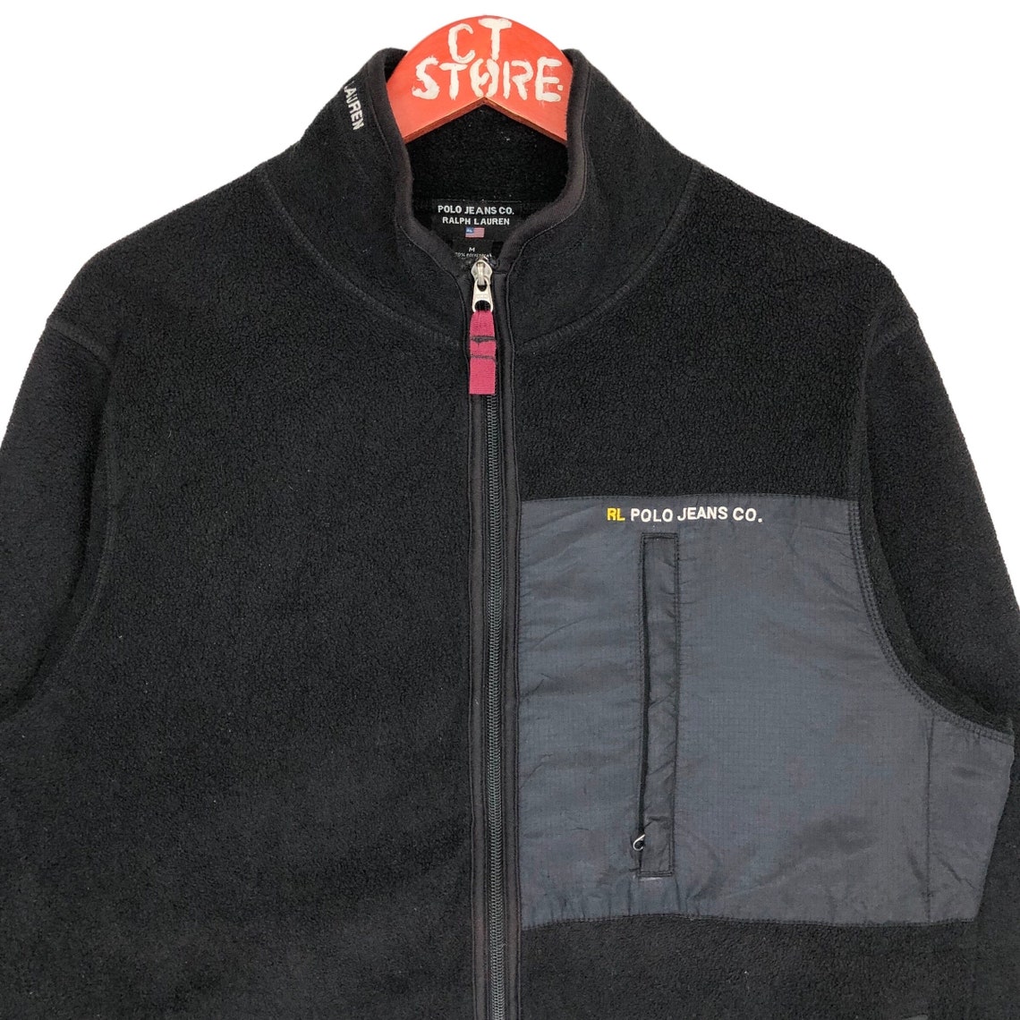 Vintage Polo Ralph Lauren Zip up Fleece Jacket Size M Polo Ralph Lauren ...