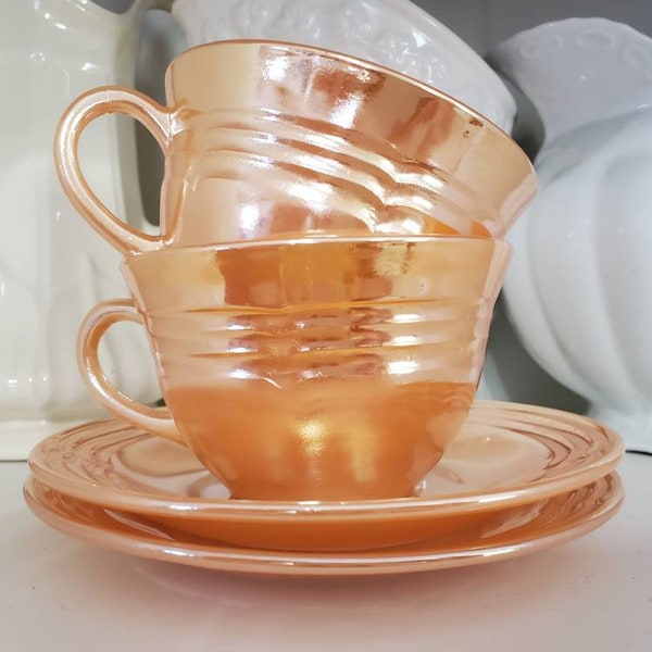 Peach Lusterware - Etsy