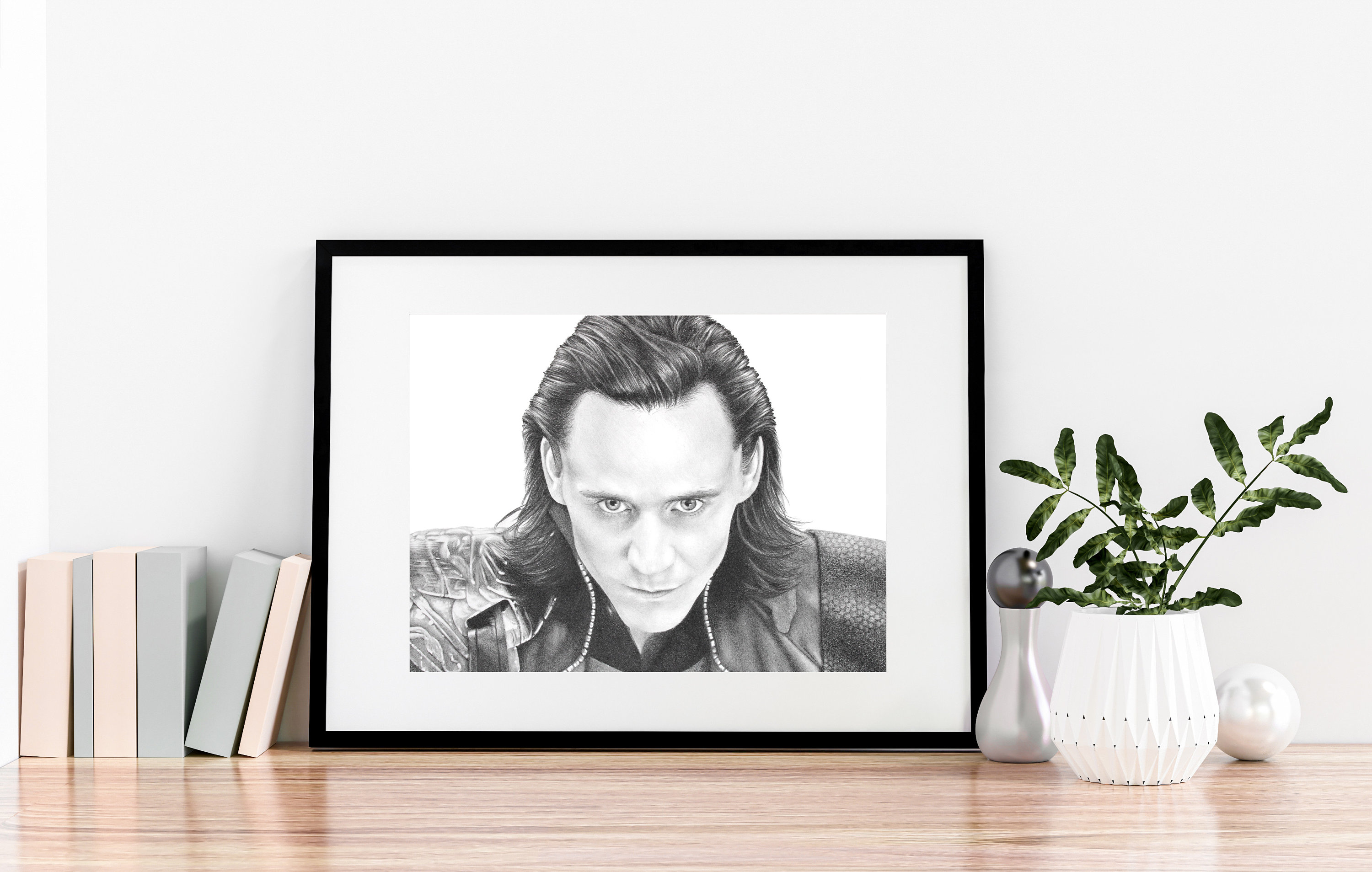 Loki Black And White Portrait