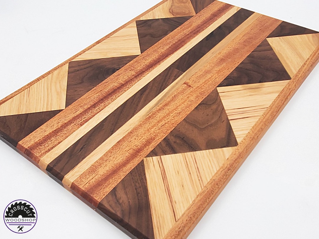 Handcrafted Geometric Cutting Board, Serving Tray - Etsy