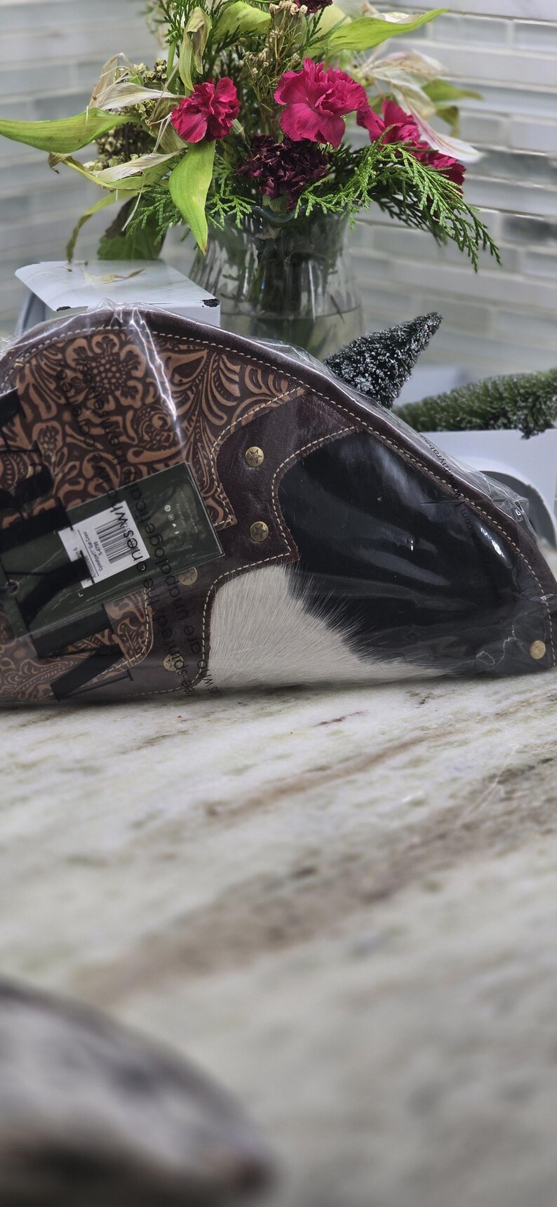 Myra Bag Cowhide Gun Case Hand Tooled Leather Cowhide - Etsy