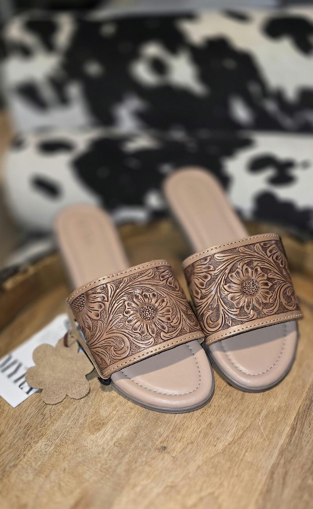 Hand Tooled Leather Sandals-myra - Etsy