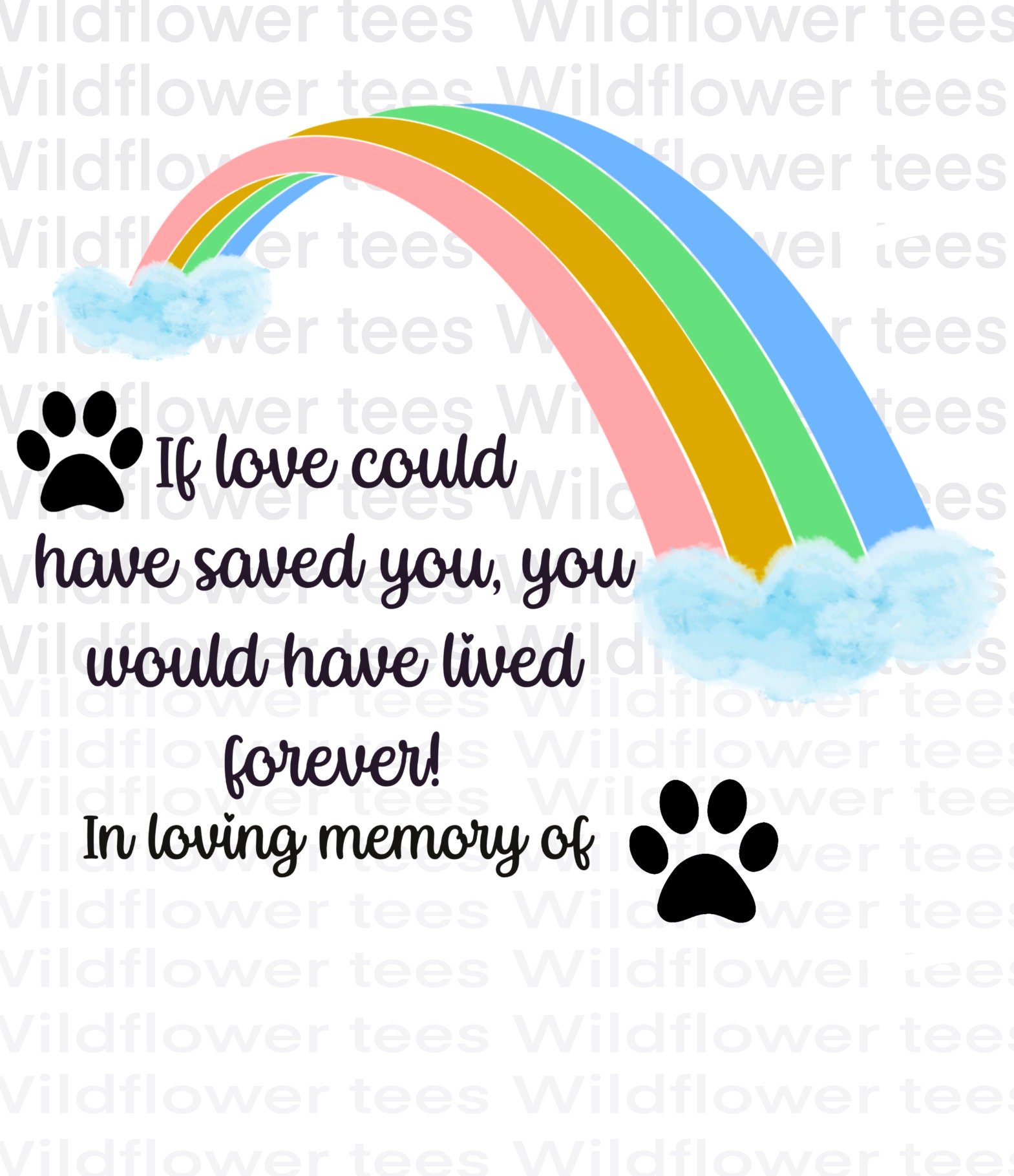 Rainbow bridge digital design pet loss digital design in | Etsy