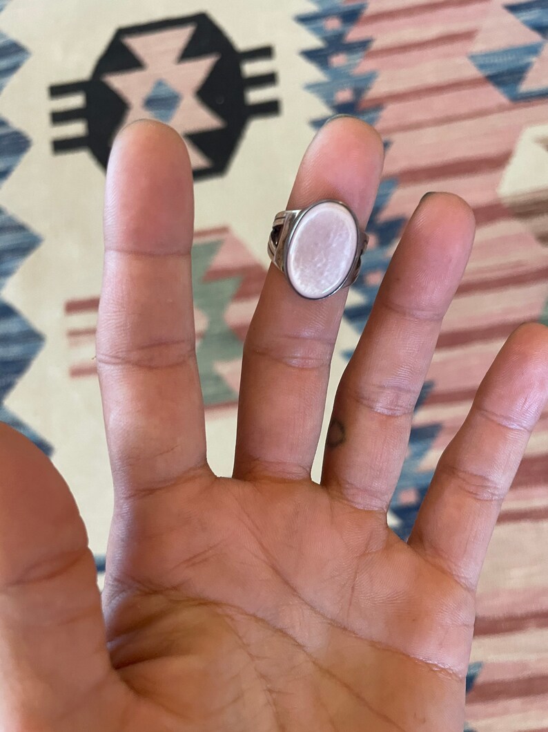 Vintage Navajo Pink Muscle Shell Ring Size 6 - Etsy