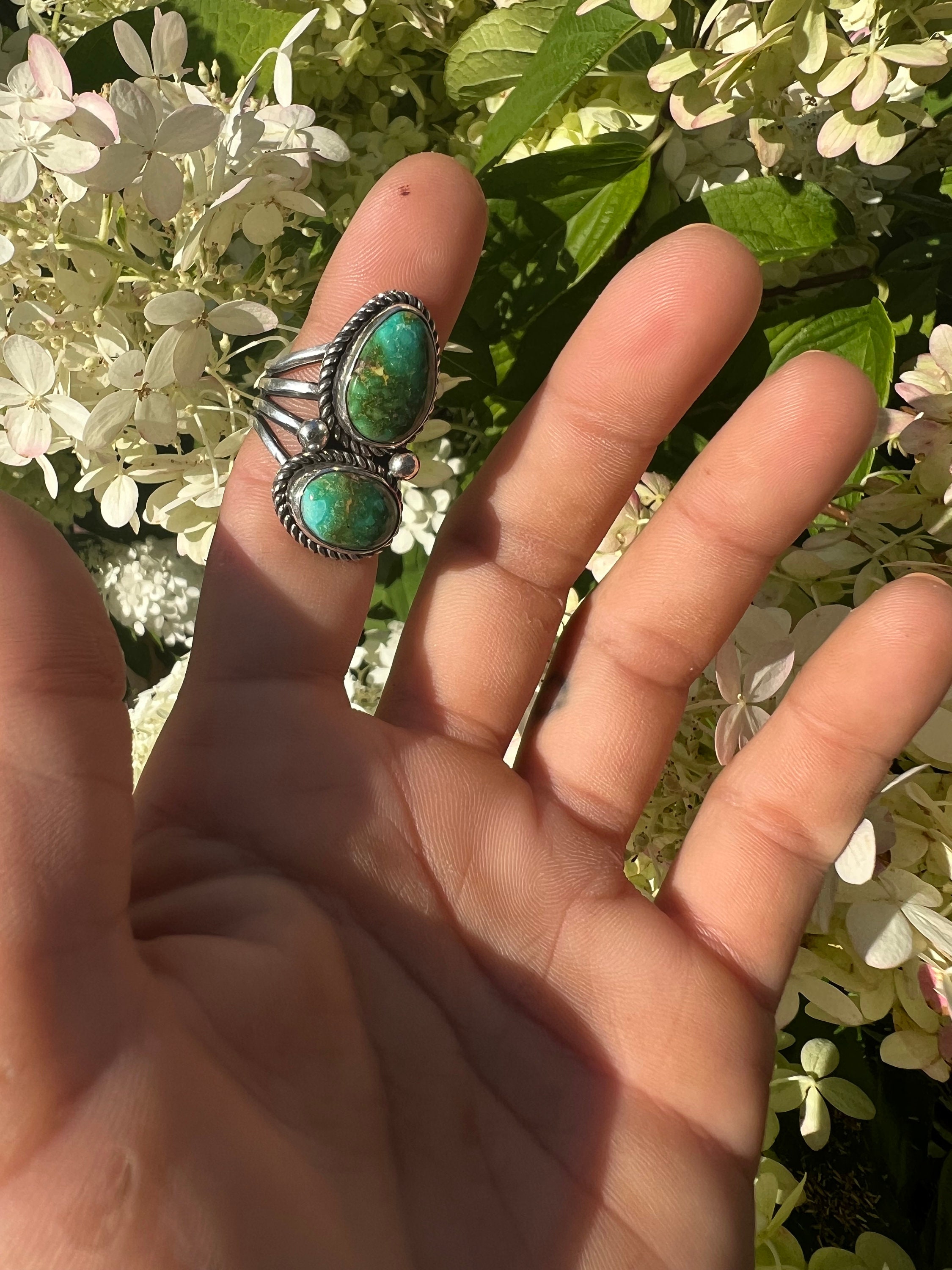 Albert Jake Navajo Sonoran Gold Turquoise Ring Size 7 3/4 - Etsy