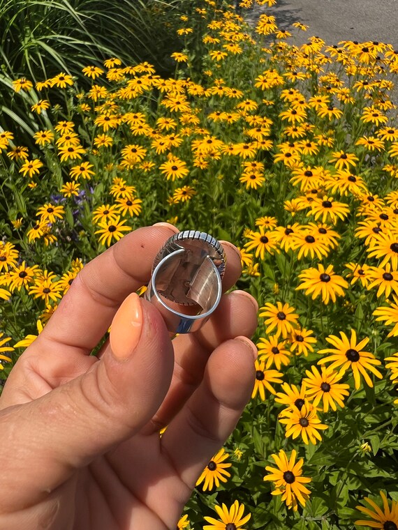 Joe Paul Natural Kingman Turquoise Navajo Ring Size 6… - Gem