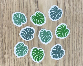 Monstera Leaf Mini Stickers - Etsy