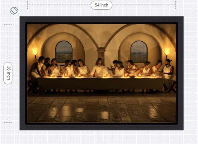 Realistic Last Supper - Canvas (free Shipping, Free Frame) - Etsy